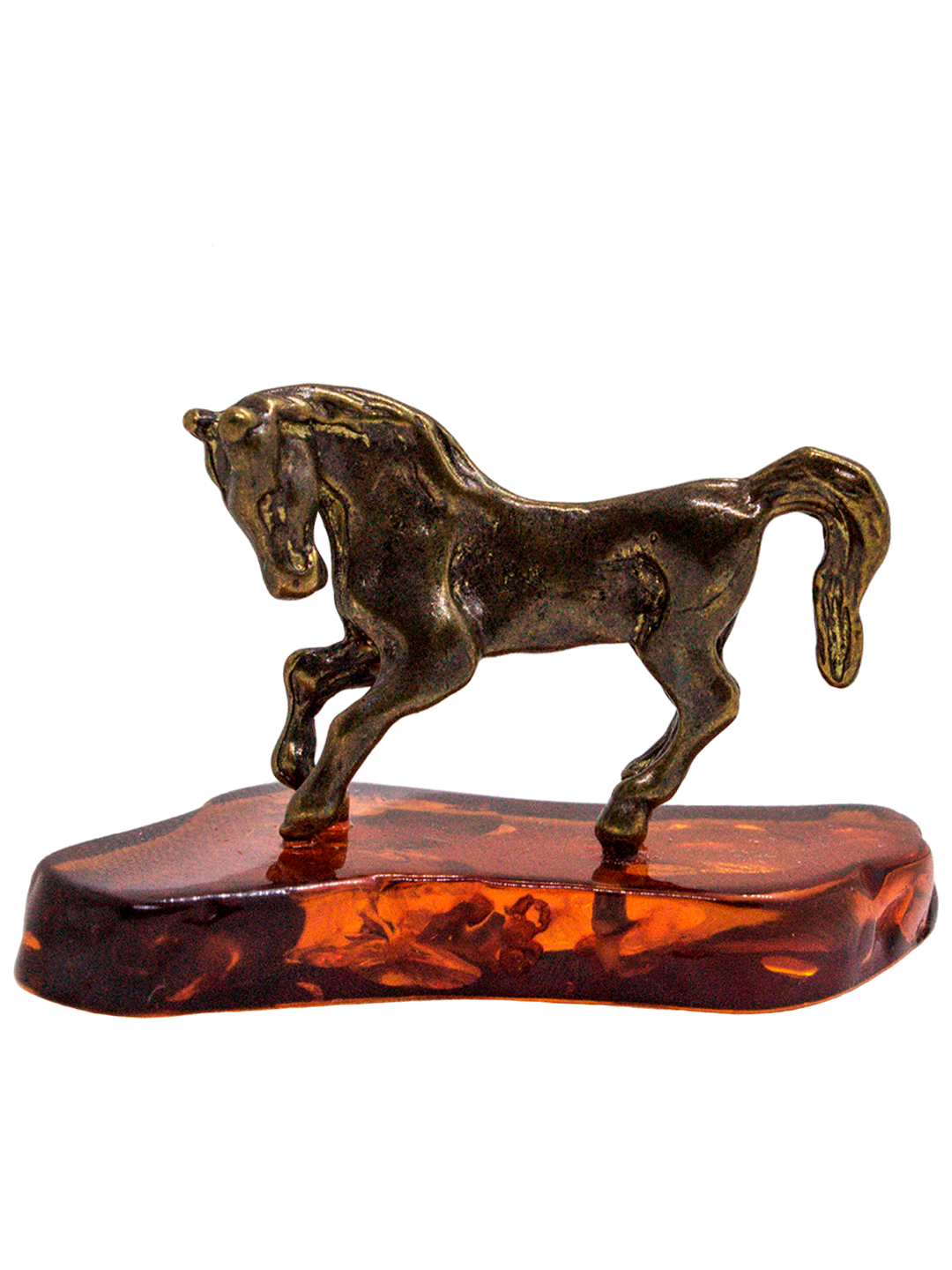 Сувенирная фигурка "Лошадь", символ года, янтарь, знак зодиака