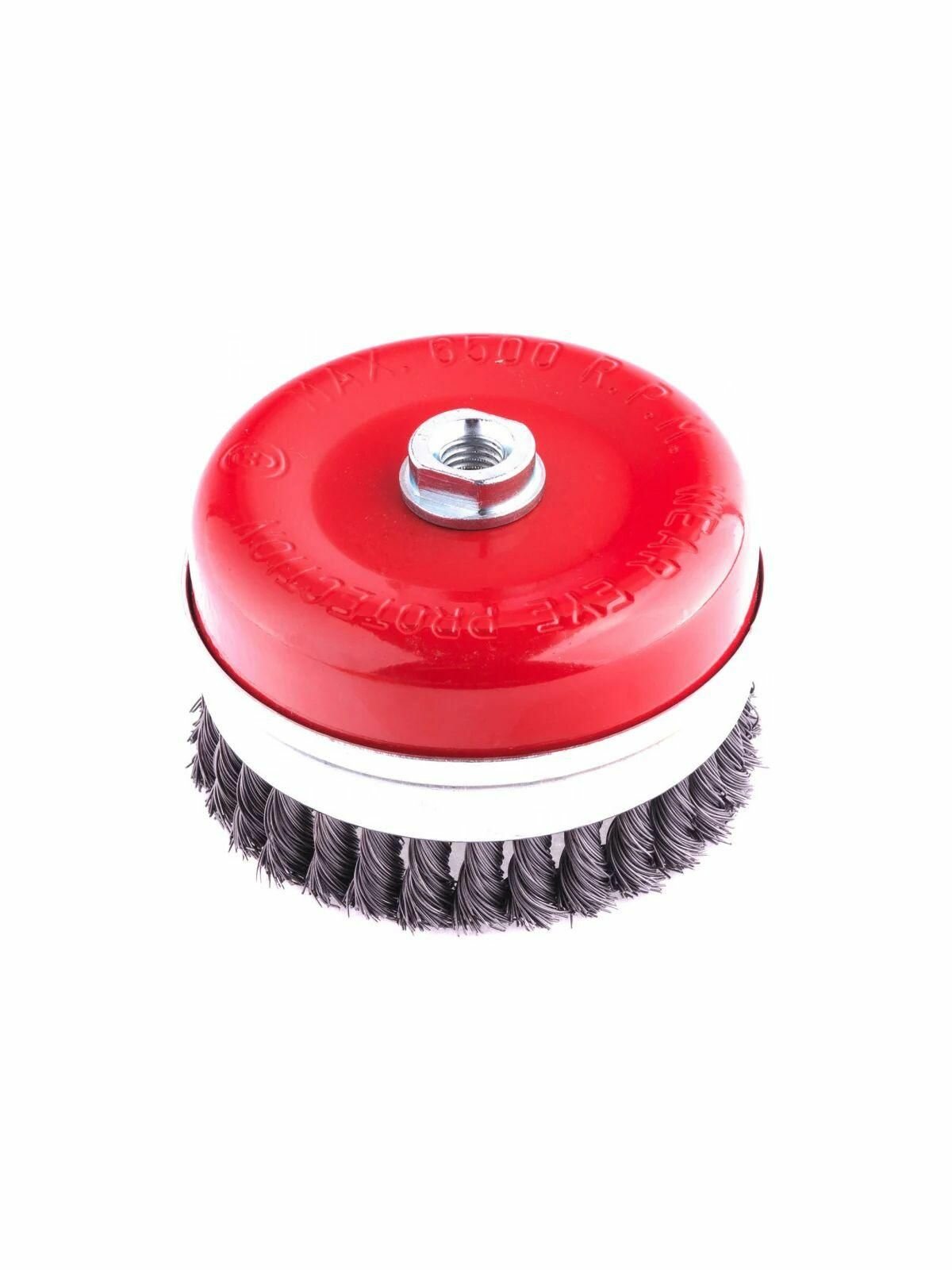 Щетка для УШМ Heavy Duty, 125 мм, М14, "чашка", крученая проволока 0.5 мм Matrix 74674