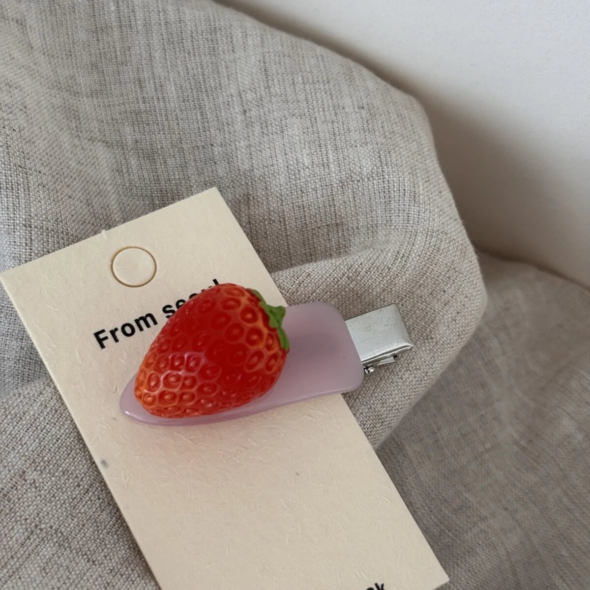 Фруктовая заколка для волос Белый, 02 Strawberry