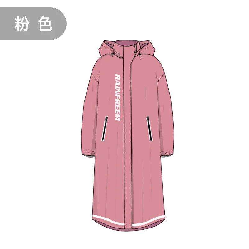 Многофункциональный дождевик-пончо Хаки Пружинная пряжа, XXL, Розовый, Унисекс