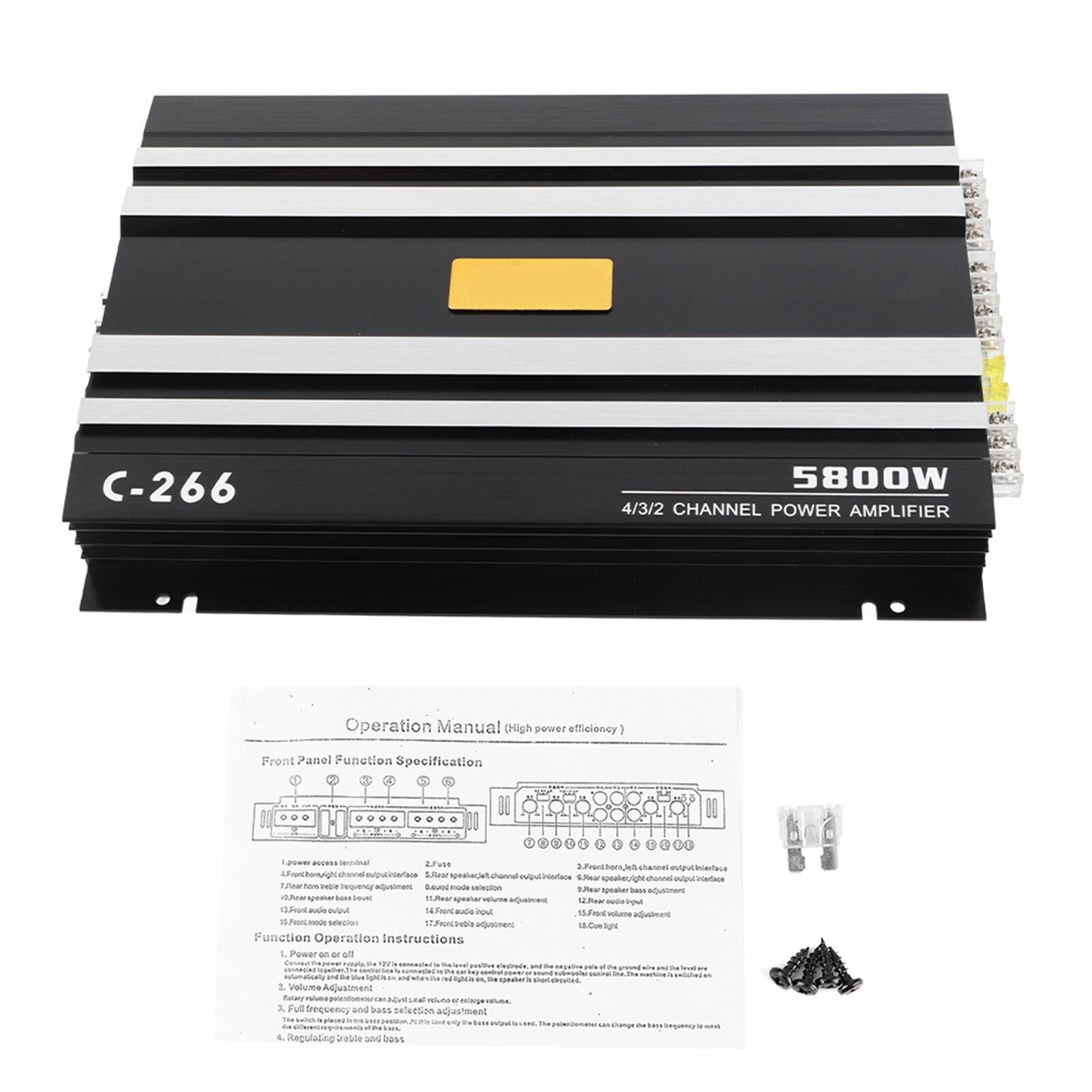 Автомобильный стерео аудио усилитель усилитель мощности динамика 12 В 5800 Вт универсальный для грузовика