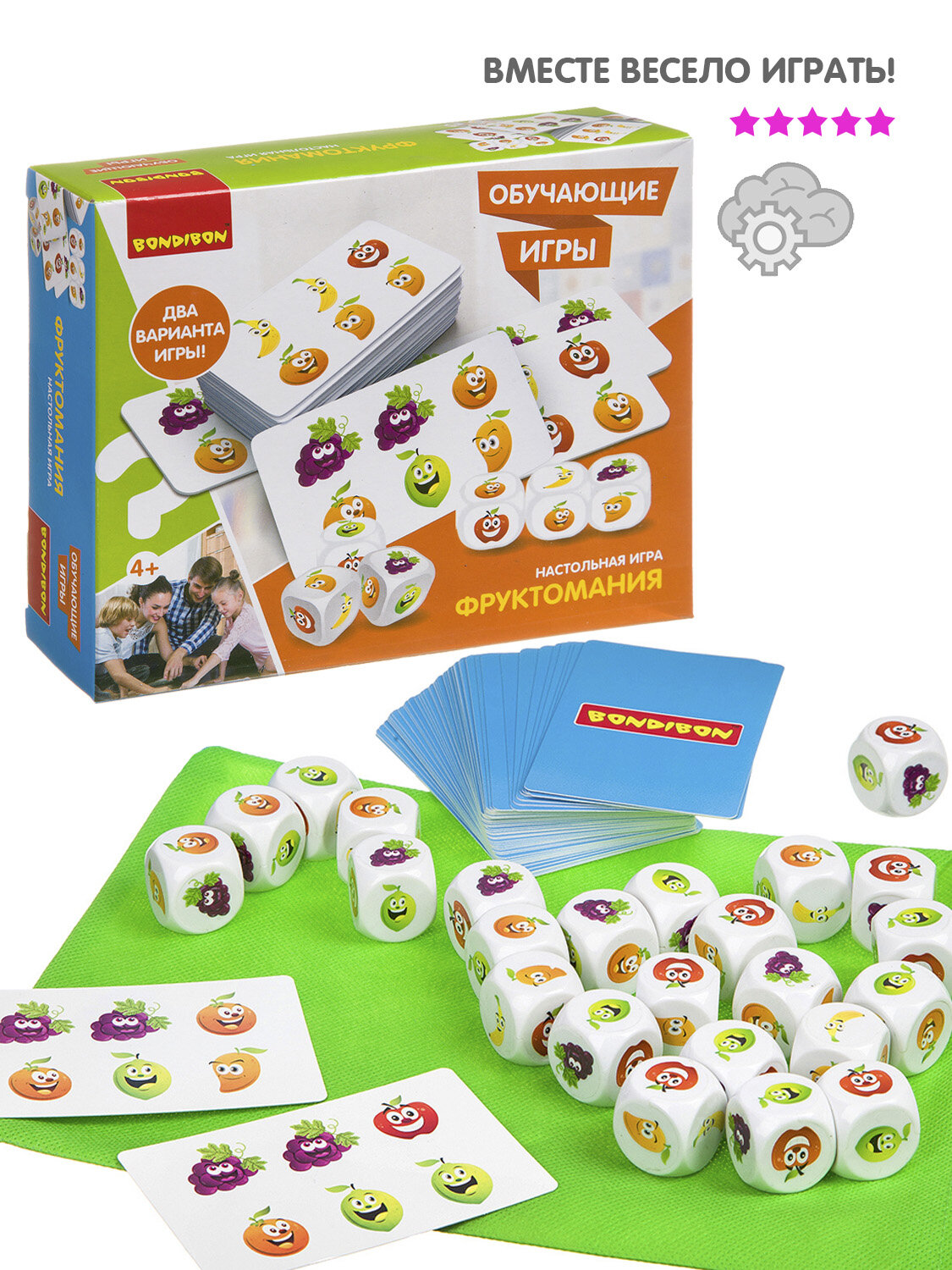 Развлекательная настольная игра Фруктомания / Обучающие игры Bondibon