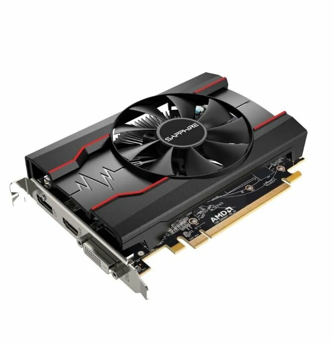 Видеокарта Sapphire AMD Radeon RX 550 (11268-21-20G RX 550 2G OC) - PCI Express 3.0, 2 ГБ, GDDR5, 64 бит, HDMI, DisplayPort, DVI , GPU 1206 МГц