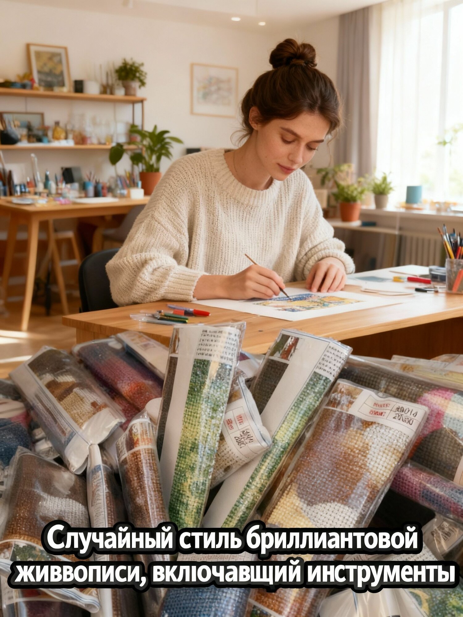 Набор для алмазной вышивки Случайный рисунок 30*40 см, полный комплект страз и инструментов, распродажа остатков, низкая цена