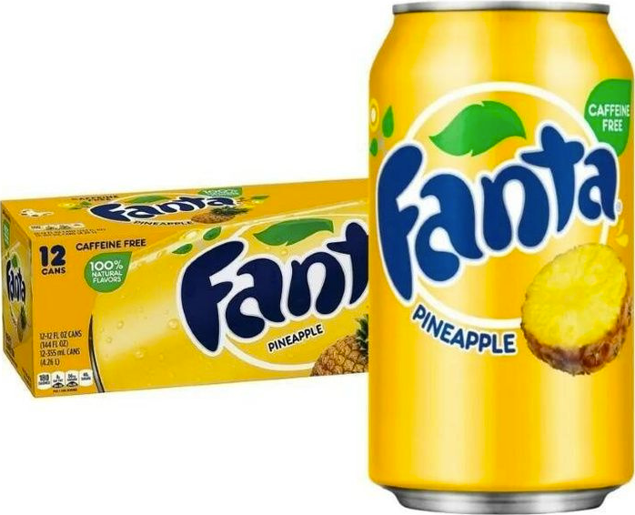 Fanta Pineapple 0,35л./12шт. Fanta Напиток газированный Производство - США