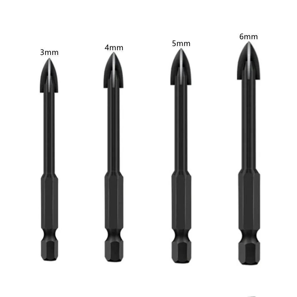 Набор Шестиугольных Сверл Для Плитки, Стекла, Керамики, Треугольные Сверла, Размеры 3/4/5/6/8/10/12 Мм