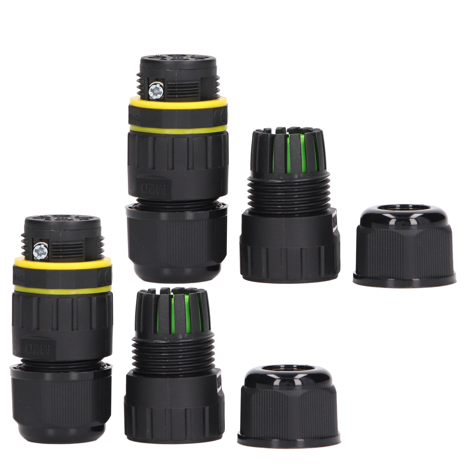 2pcs соединительная коробка разъема Многофункциональный разъем кабеля для водонепроницаемой коробки IP68 для освещения электроники