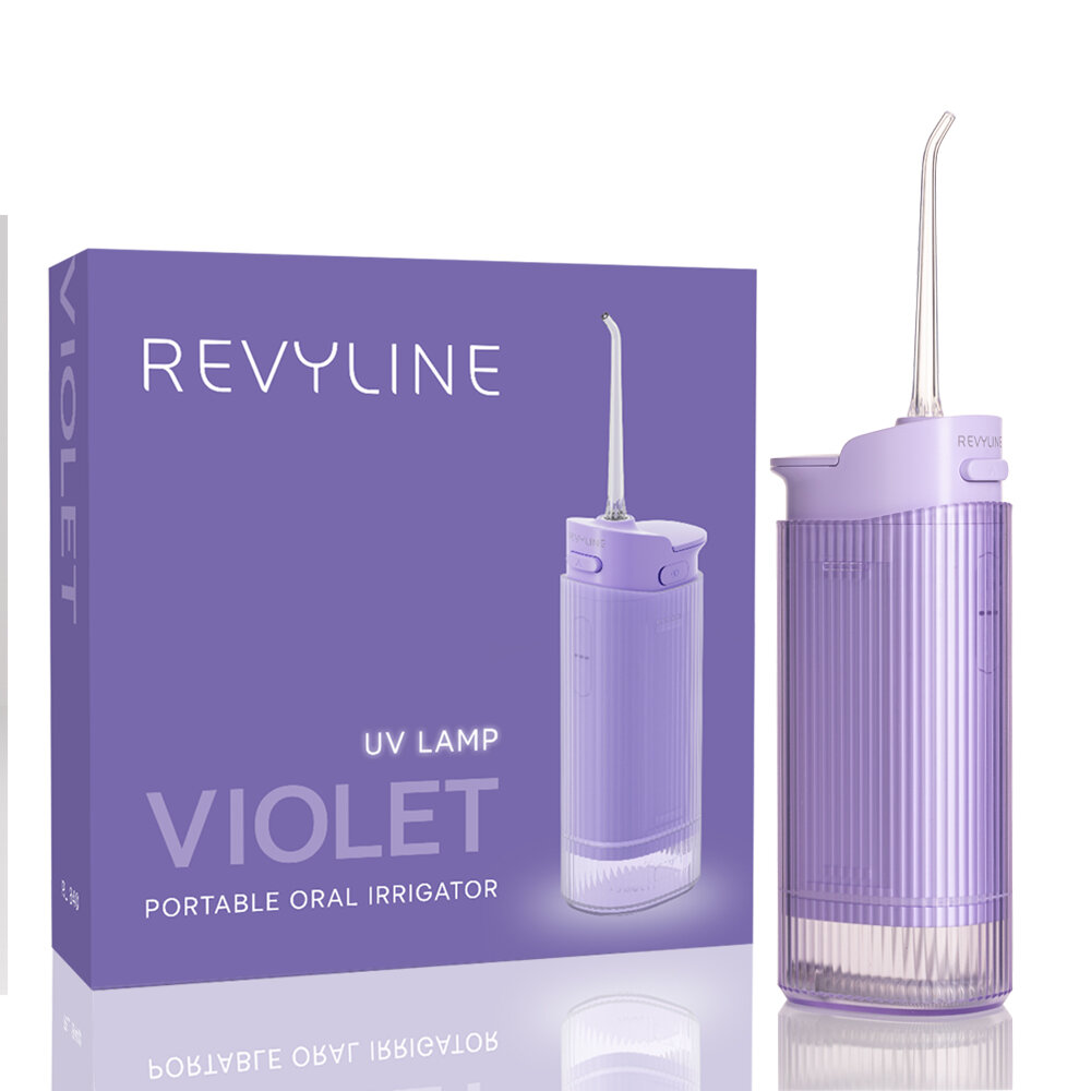 Ирригатор Revyline RL840, портативный, 4 режима, питание от аккумулятора, сиреневый