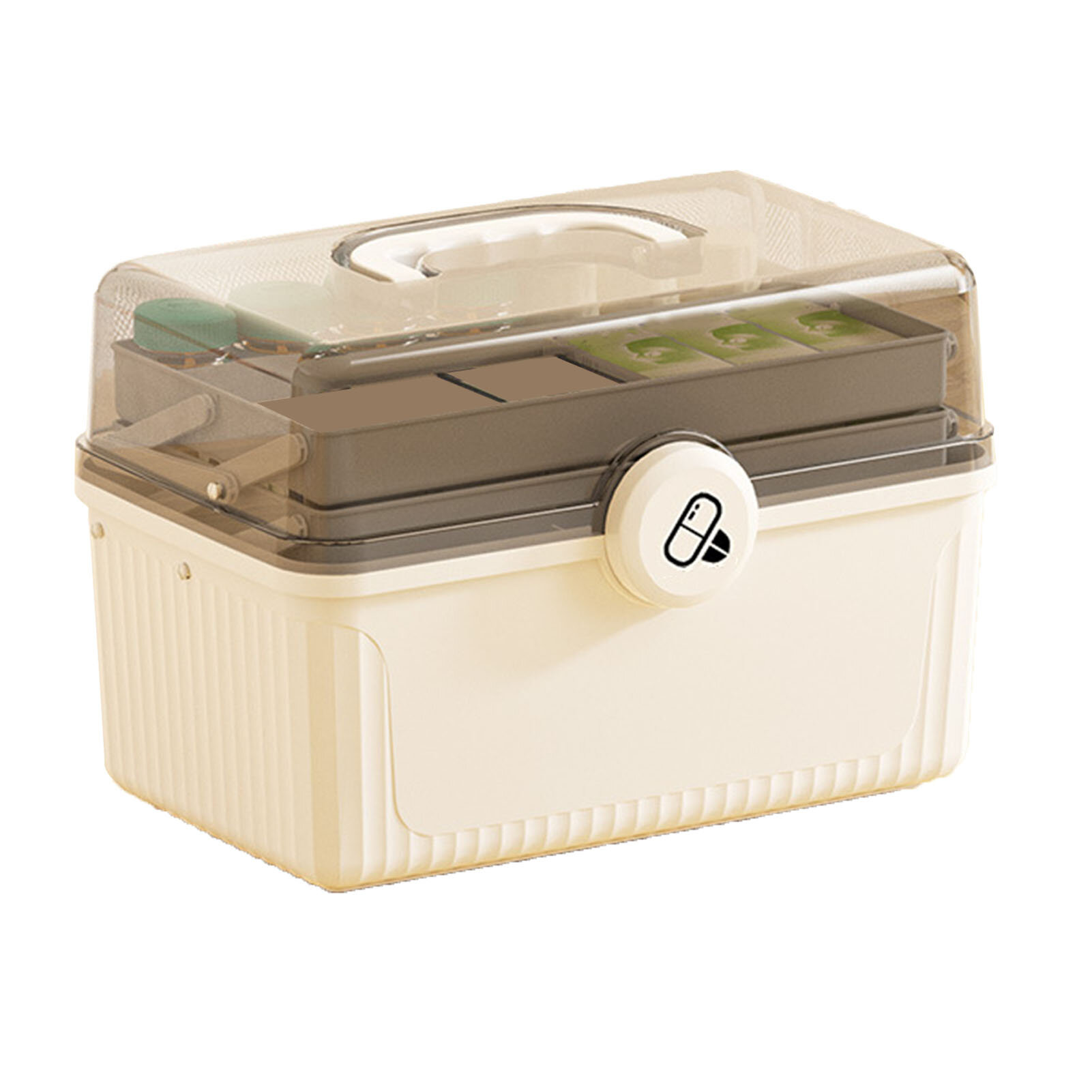 3 слоя лекарственной коробки для хранения больших водонепроницаемы