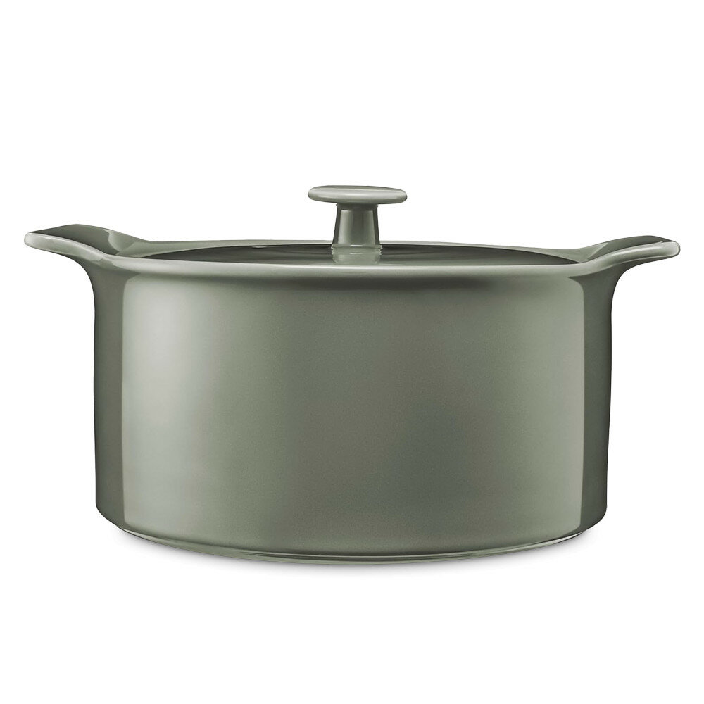 Кастрюля для запекания, 24 см, 3 л, фарфор, серо-зеленый MW451-IA0385 Indulgence