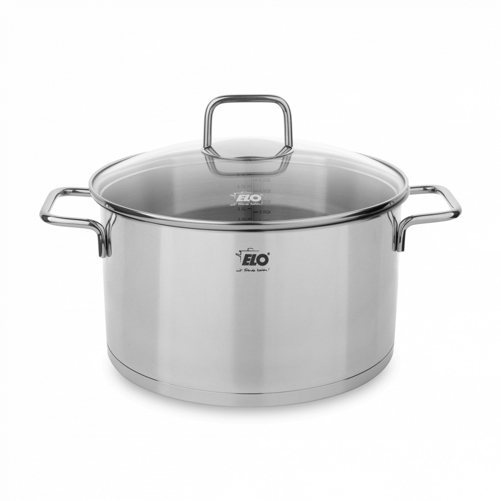 Кастрюля с стеклянной крышкой, 5,8 л, диаметр 24 см, нержавеющая сталь 72424 ELO Citrin