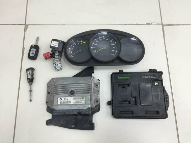 Замок зажигания комплект Renault Fluence 2010-2017 кат.номер: 284B13208R 237100644R 248100047R 7701208408