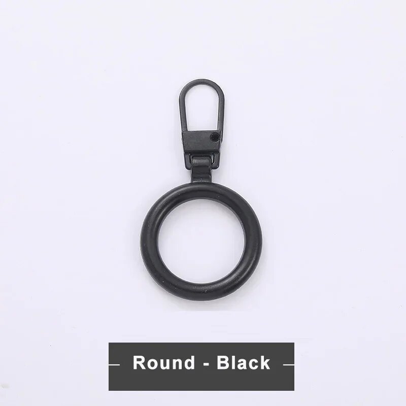 Черные кольца для штор Round-black 8Pcs