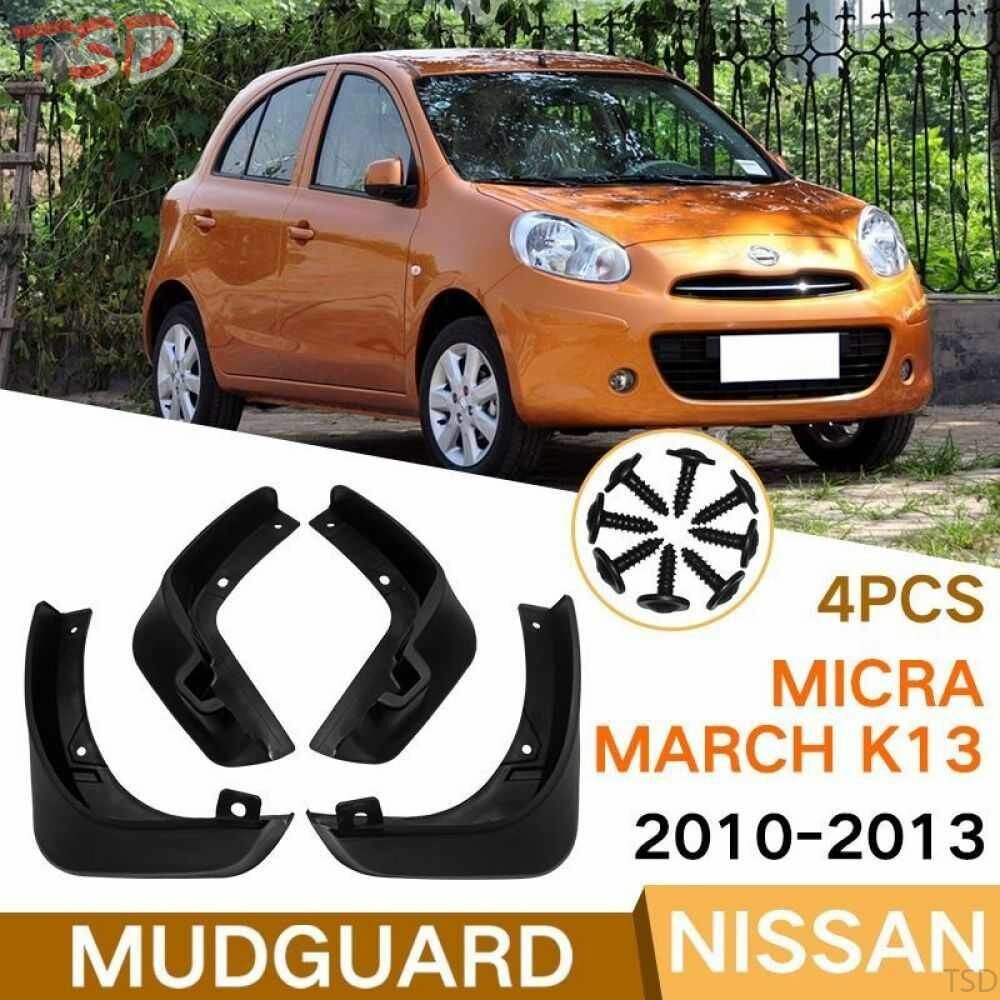 Крыло для автомобиля, арт. Брызговики для Nissan Micra March K13 2010-2013 автомобиль крыло брызговики
