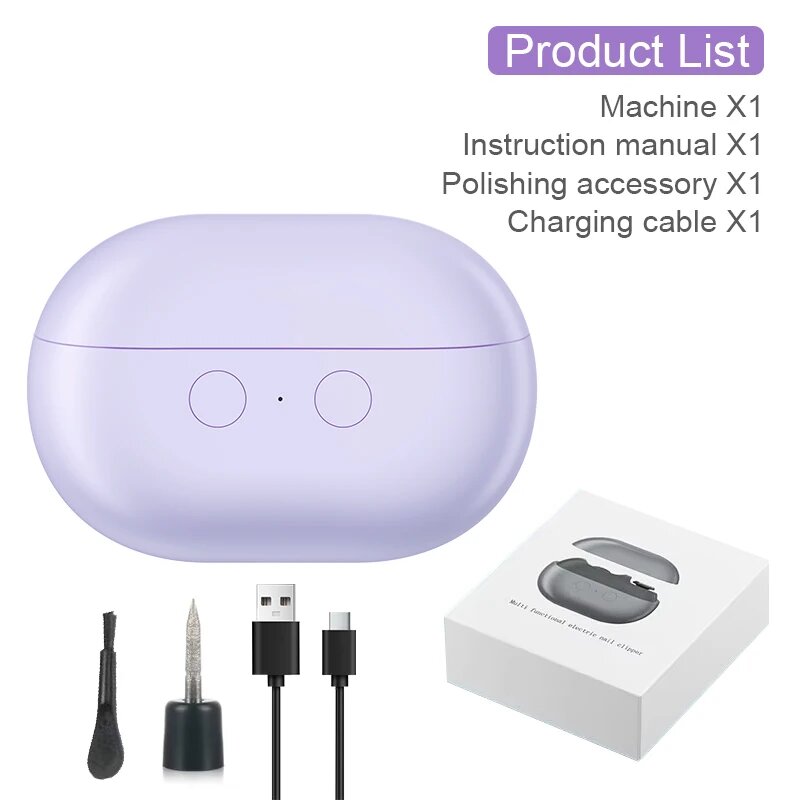 Портативная машинка для маникюра JJRC, purple