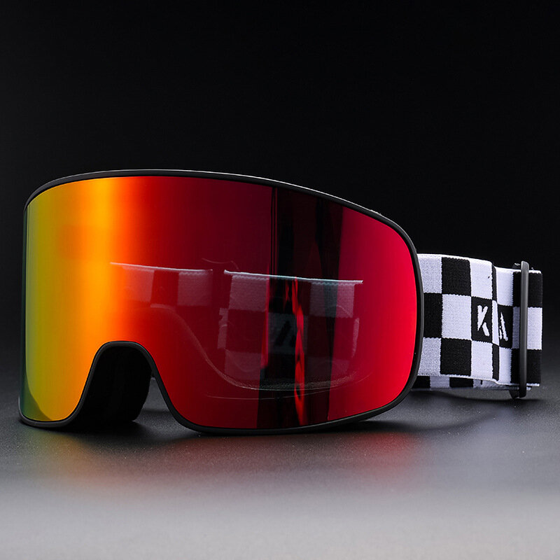 2026KAROS Лыжные очки с большим полем зрения, сферические, двойной слой, противотуманные, очки для сноуборда и лыж, подходят для рецептурных линз