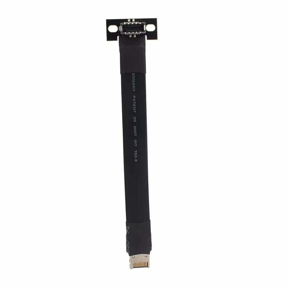 Адаптер USB 3.2 GEN2 Type E папа Type-E мама 20-контактный, удлинитель для передней панели, плоский шлейф с отверстием под винт