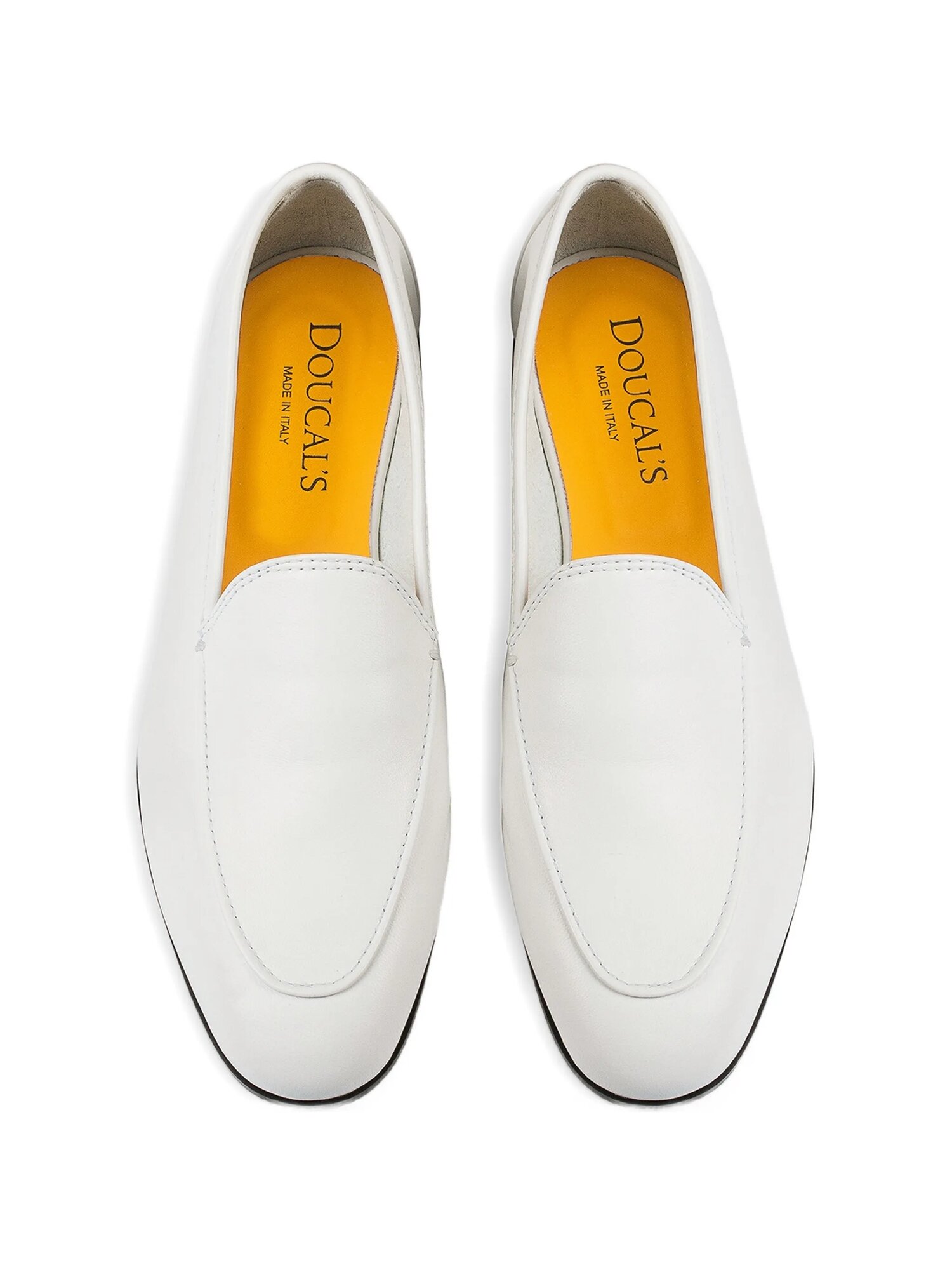 Лоферы Doucal's Leather loafers, размер 40, white — фото 1