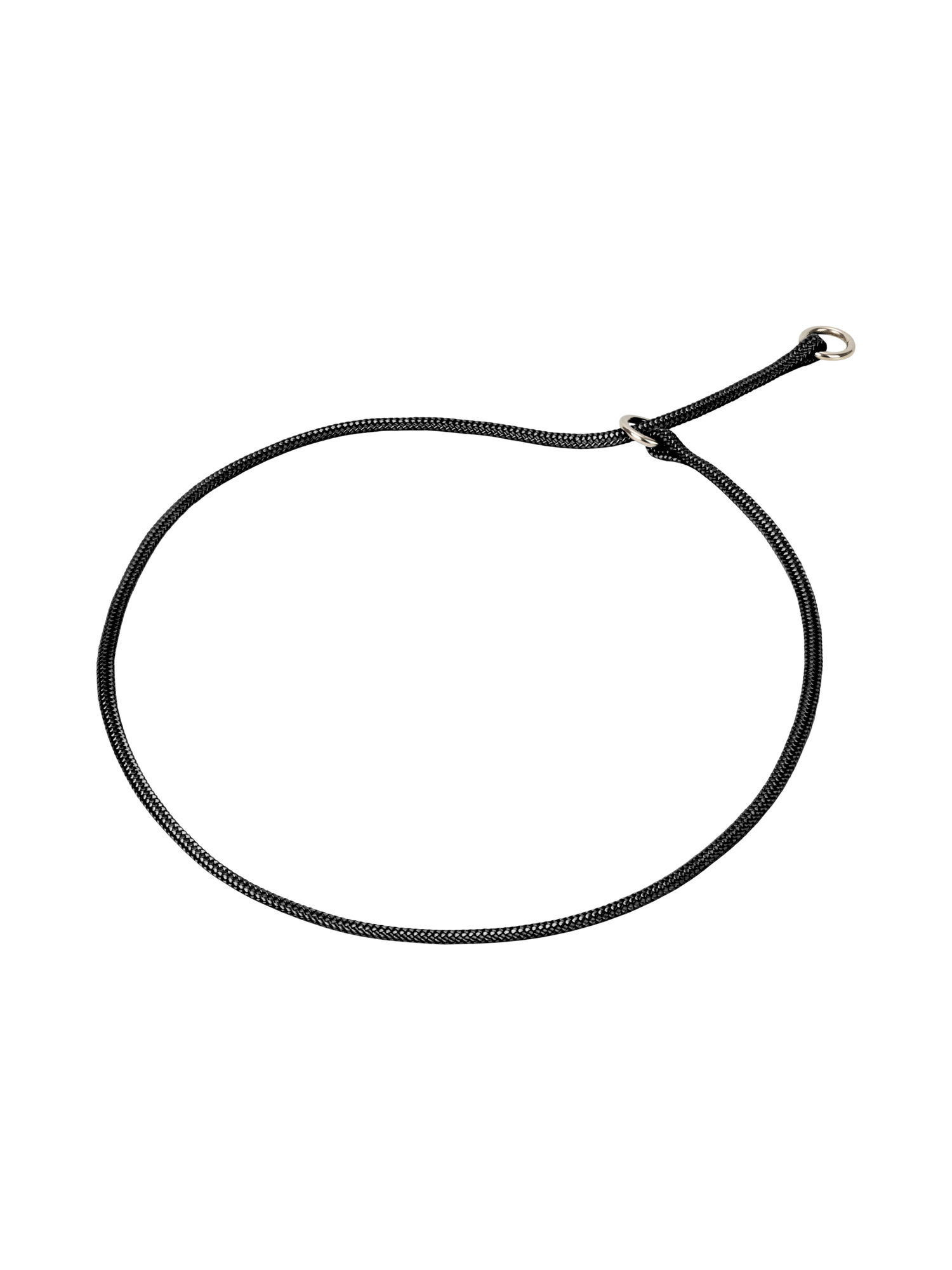 Ошейник удавка для собак ZooOne с 2-я кольцами, круглый, 3мм * 50см, черный