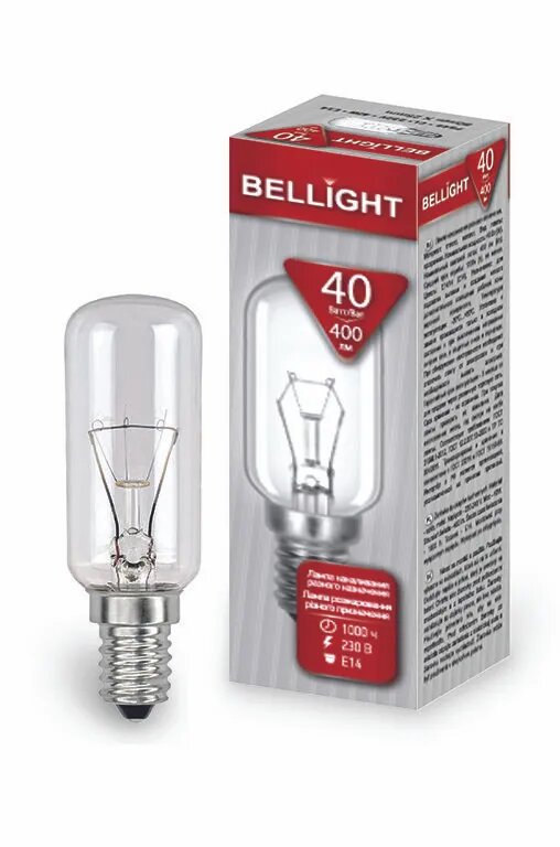 Лампа для вытяжки PS46 230V 40W E14 накаливания, 1шт BELLIGHT.