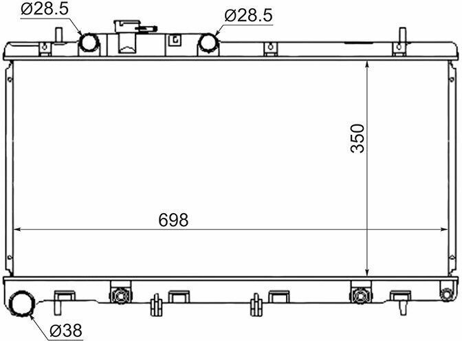 Радиатор SAT SB0005-3.0 Subaru Legacy 98-03 / Outback 98-03