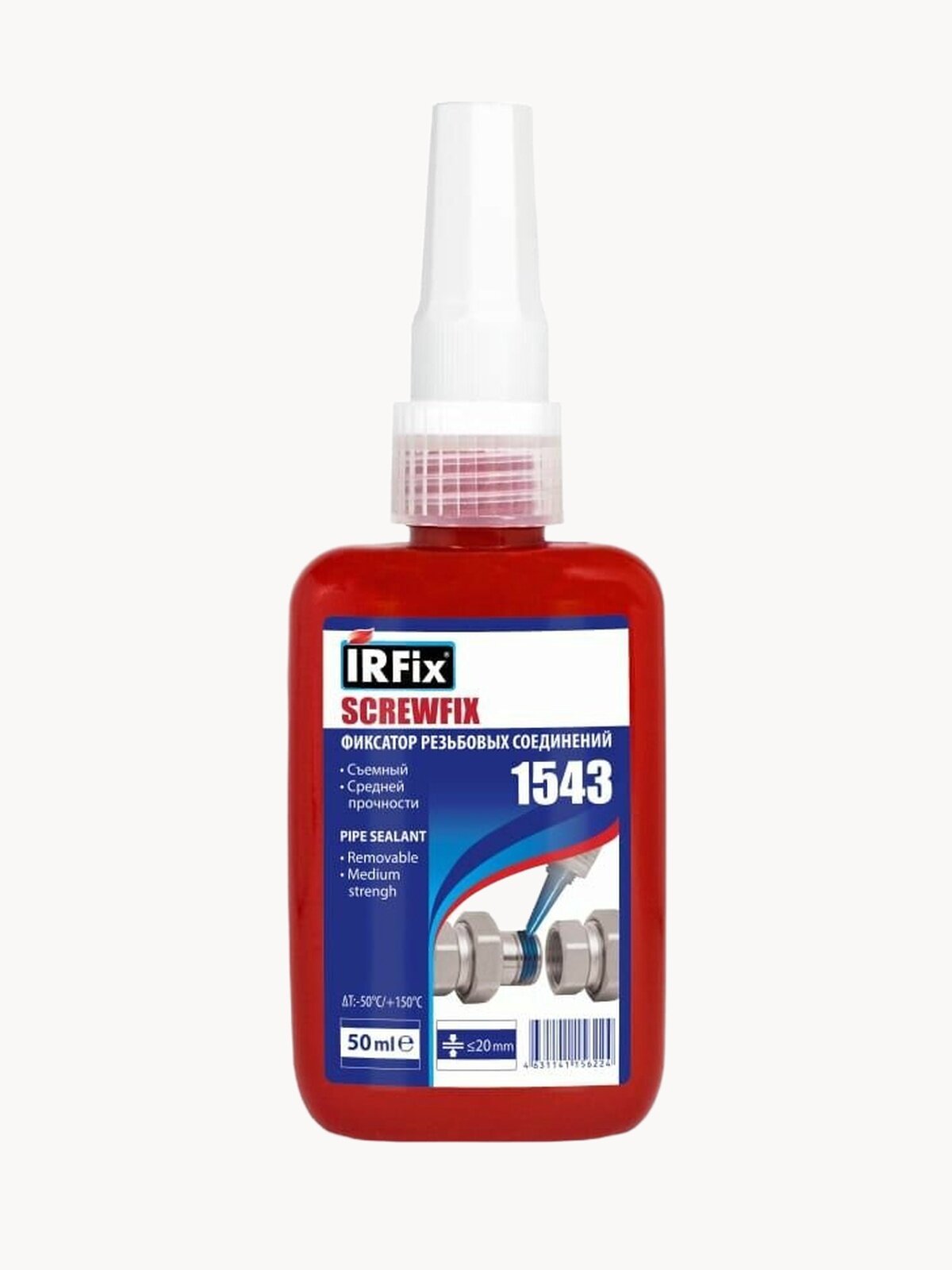 Анаэробный герметик IRFIX SCREWFIX 1543 50 мл 20078, Фиксатор резьбы