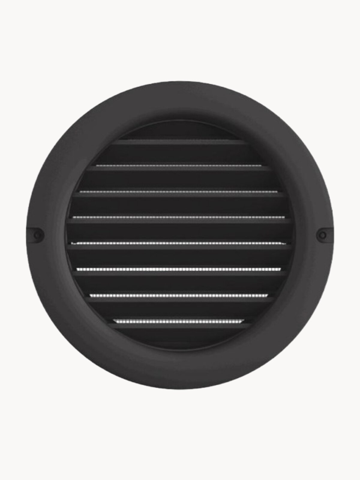 Решетка вентиляционная круглая с москитной сеткой РВ 100с черная
