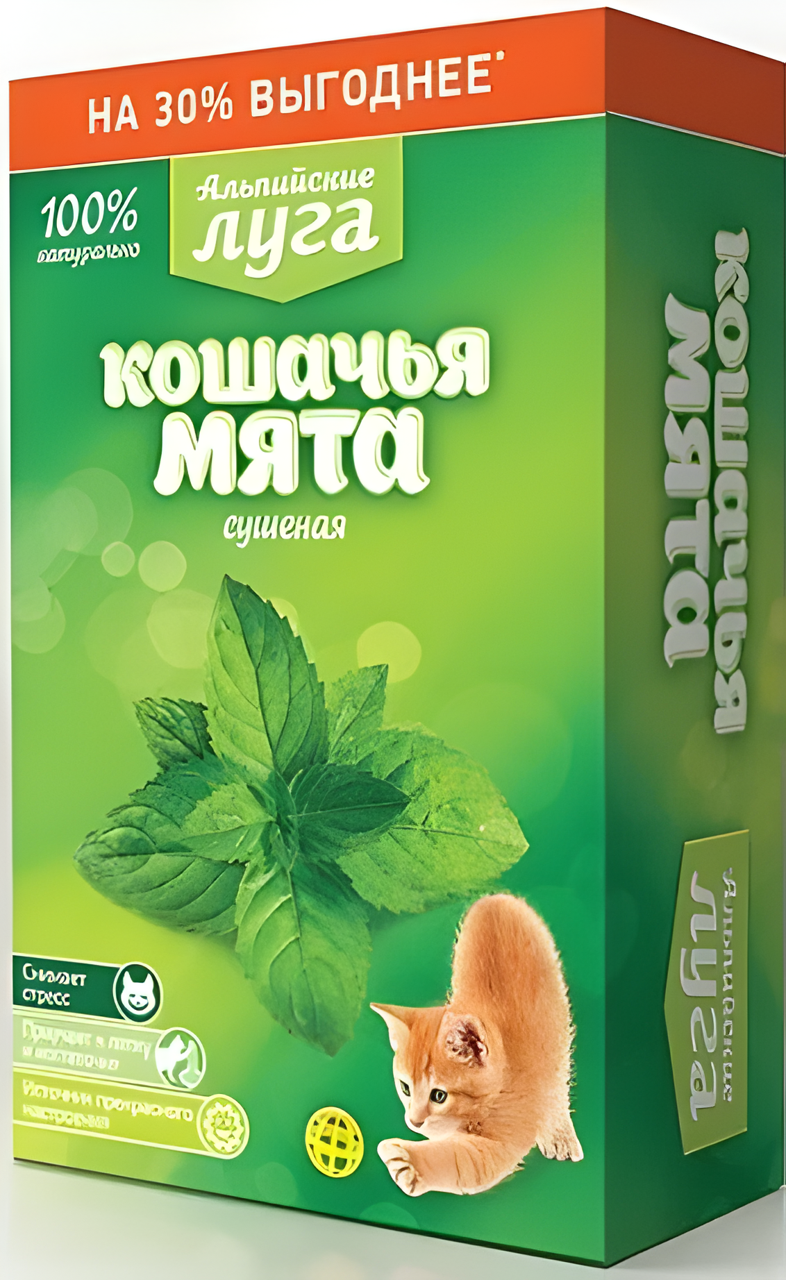 Альпийские луга кошачья мята сушеная для кошек в коробке, 34 г