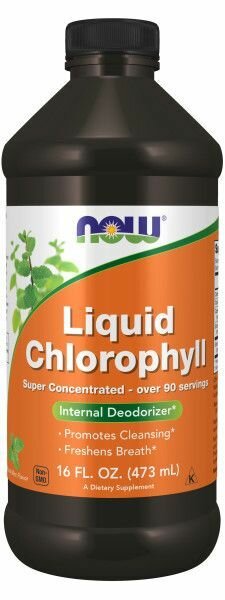 NOW Хлорофилл жидкий, Нау Liquid Chlorophyll - 16 oz, Для желудка и кишечника, Для иммунитета, 473 мл