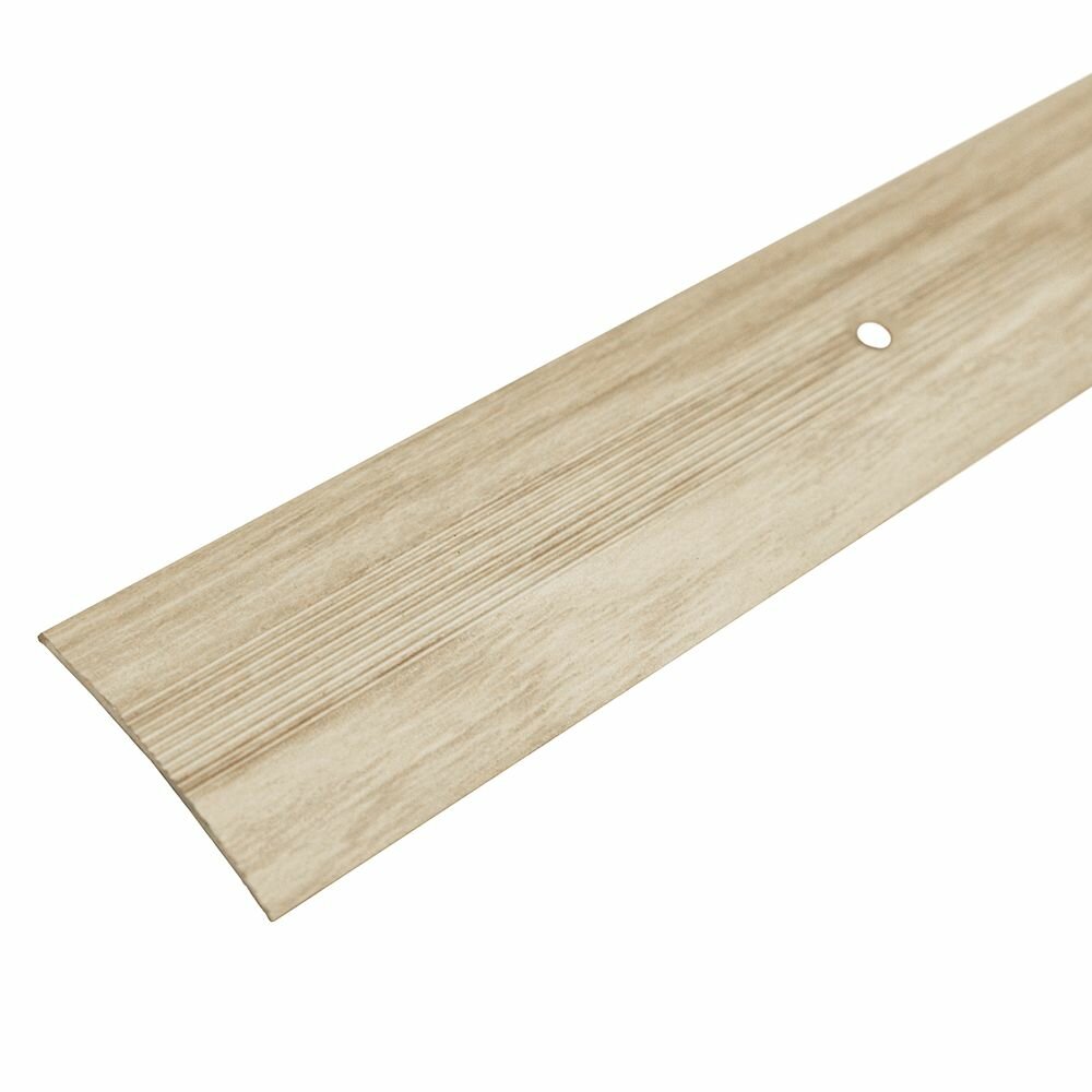 Порог алюминиевый декорированный Стык 38х3,3 мм Аляска 1,8 м