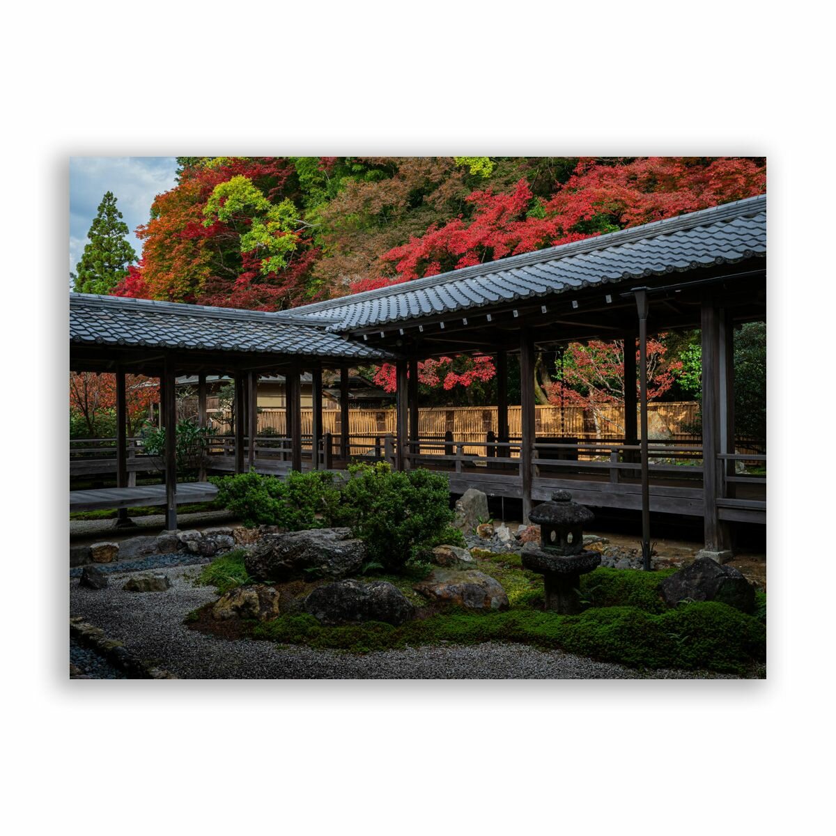 Постер, плакат на бумаге / Природа Японии - Японский сад / Размер 40 x 53 см