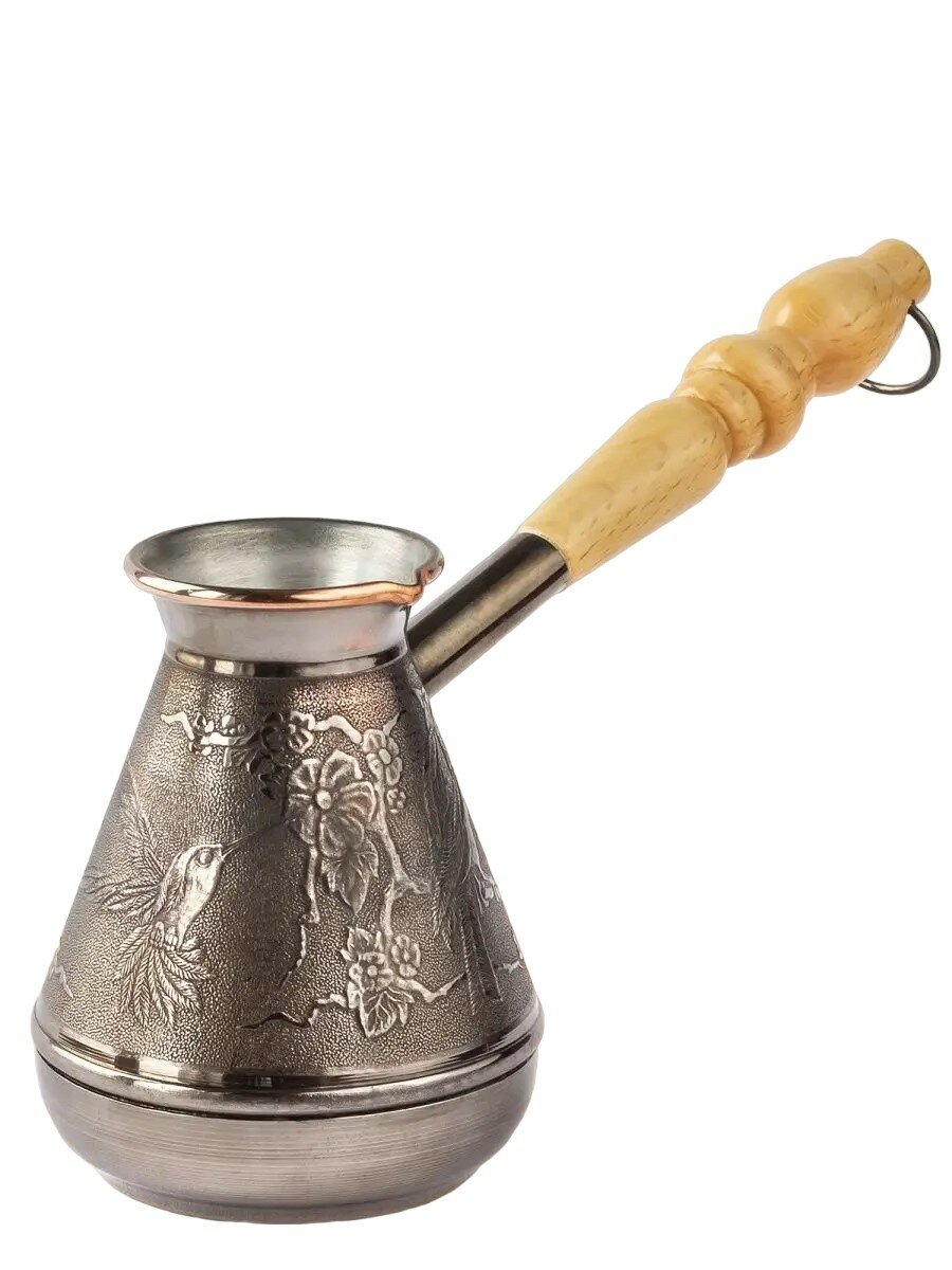 Кофеварка медная TimA РП-300 "Райские Птицы" 0,3 л