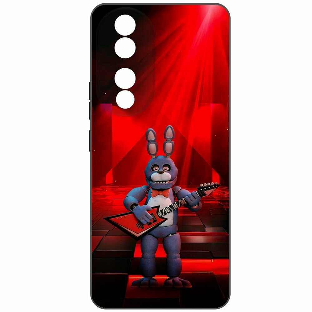 Чехол-накладка Krutoff Soft Case фнаф (FNAF) - Бонни с гитарой для Honor 90 черный
