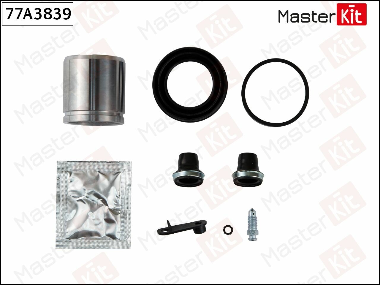 Ремкомплект переднего тормозного суппорта с поршнем Citroen XSARA N1 1997 - 2005 Peugeot 206 2AC - MasterKit 77A3839