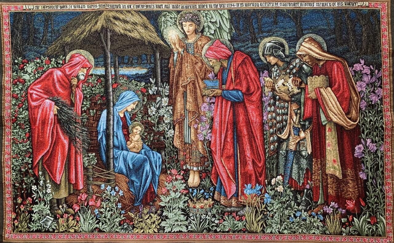 Панно гобеленовое на стену "Поклонение волхвов" 108х66 см / Гобелен