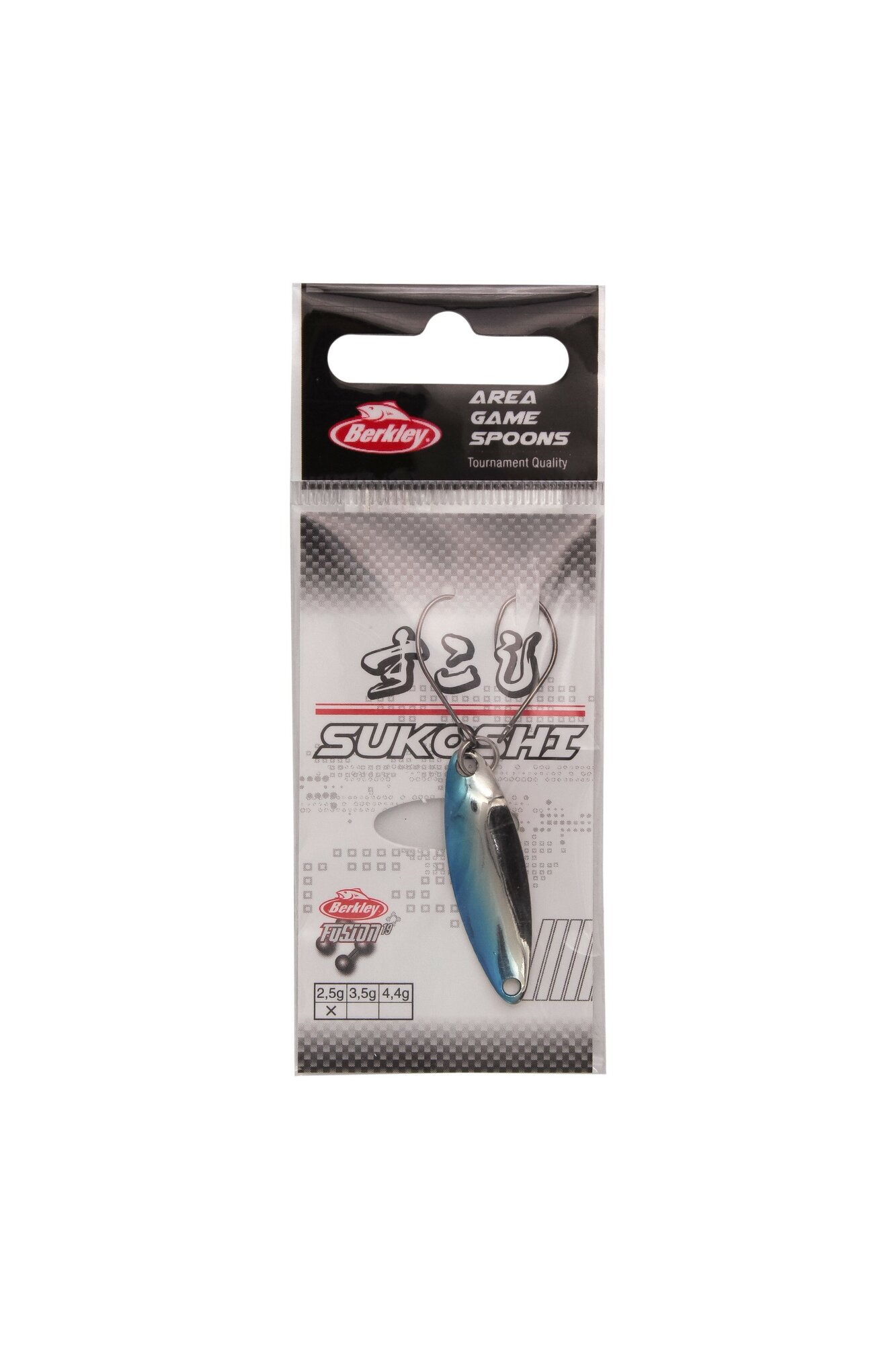Berkley AGS Sukoshi 2,5гр Edge Stripe Silver/Blue/Silver Блесна для ловли хищников