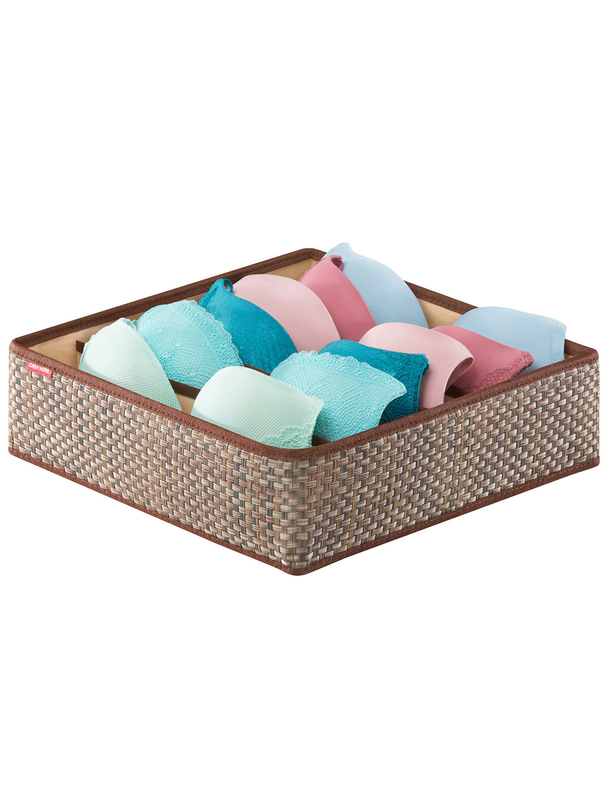 Органайзер CASY HOME OR-042, для бюстгальтеров, складной, 6 отделений, коричневый, 35x35x10 см