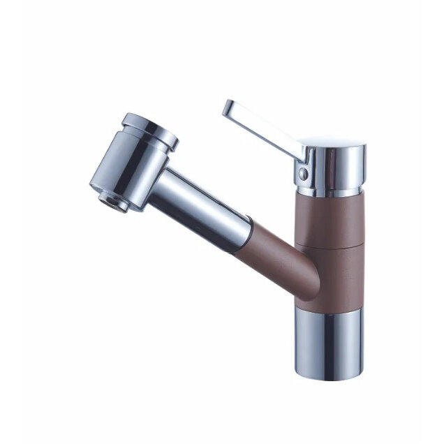 Смеситель для кухни с выдвижной лейкой Diadonna (Диадона) D98-660127BR коричневый