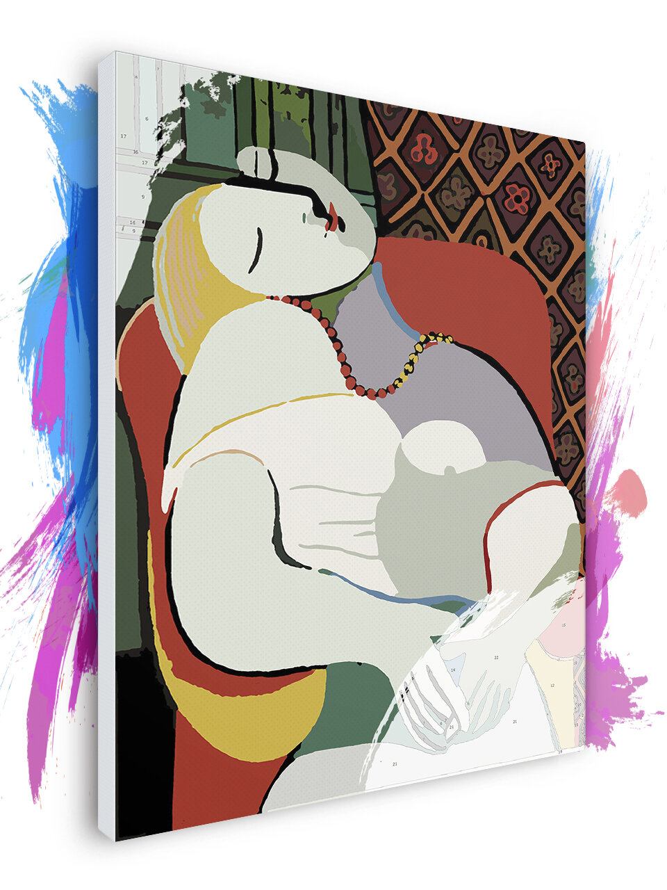 Картина по номерам на холсте Пабло Пикассо - Мечта, 80 х 100 см