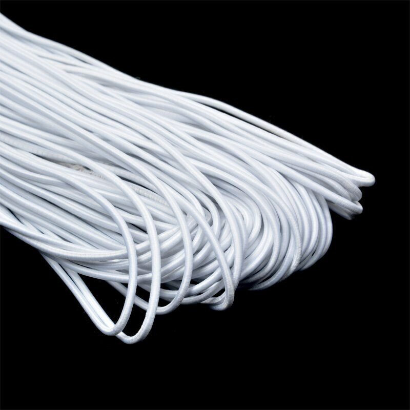 Резинка шляпная (резинка круглая) цв. белый 1,5мм рул.100 м