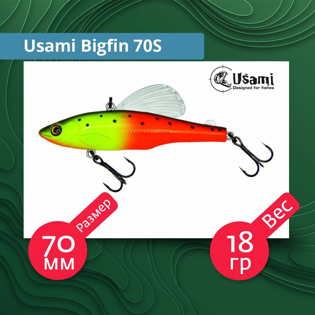 Воблер для рыбалки Usami Bigfin 70S #610