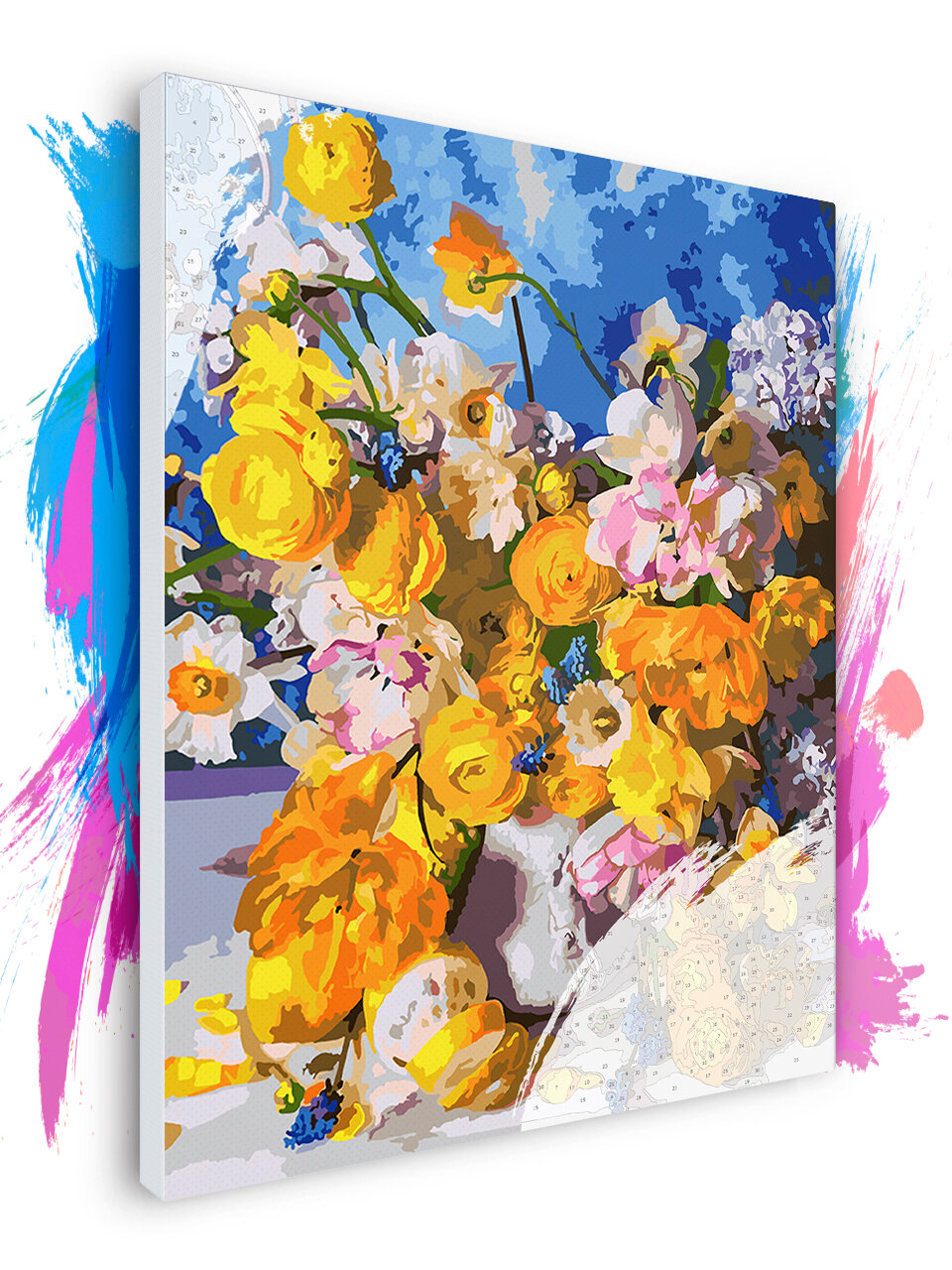 Картина по номерам на холсте Весенний букет, 40 х 50 см
