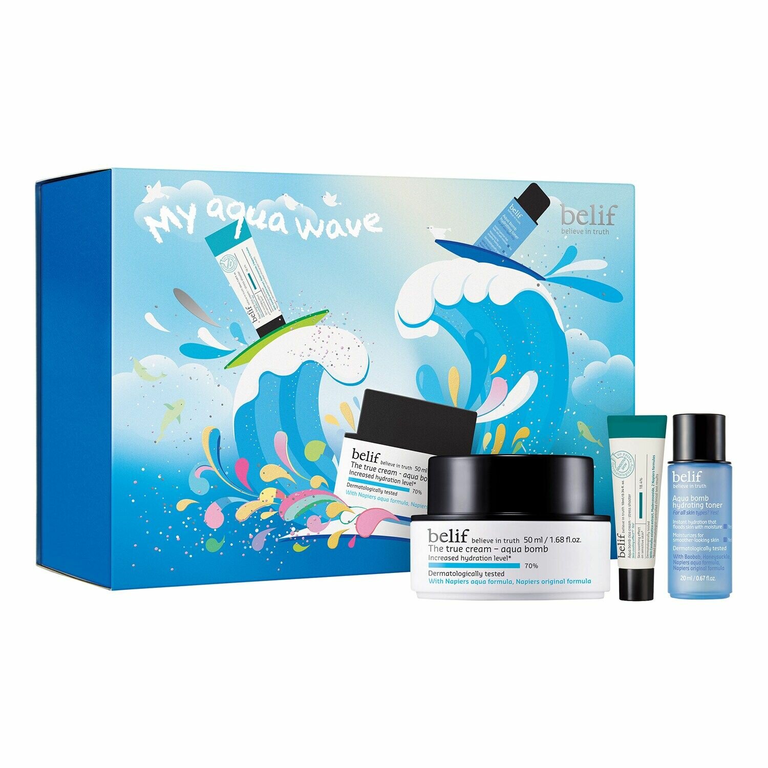 Набор для ухода за кожей Belif My Aqua Wave, увлажнение, 3 средства