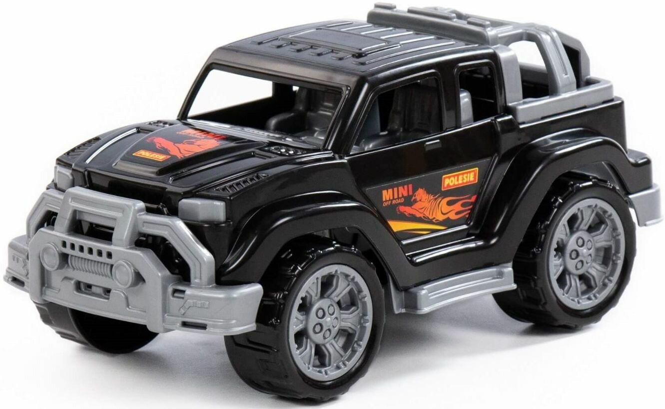 Автомобиль "Джип Легионер-мини", игрушечная машинка для детей, пластиковая игрушка для песочницы и дома, цвет чёрный