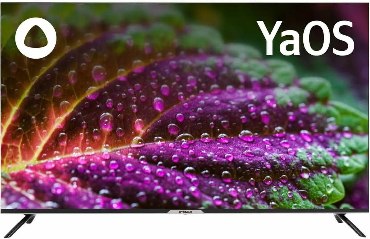 Телевизор Hyundai H-LED50BU7003, черный 50",4K Ultra HD (3840×2160 пикселей) и операционной системой YaOS (Яндекс ТВ)
