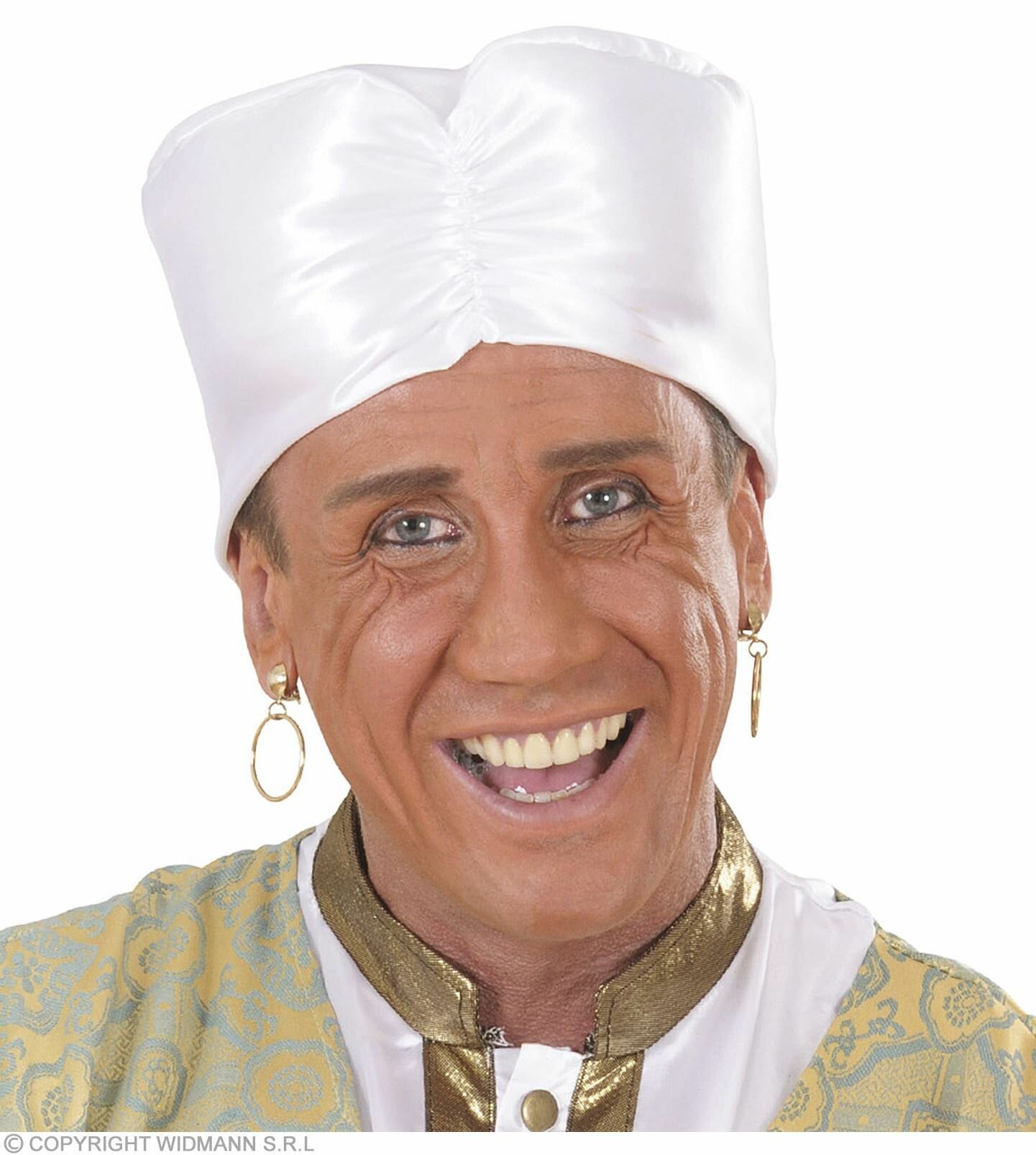 Тюрбан сатиновый WIDMANN, мужской, полиэстер, длина 27см, белый, для карнавала