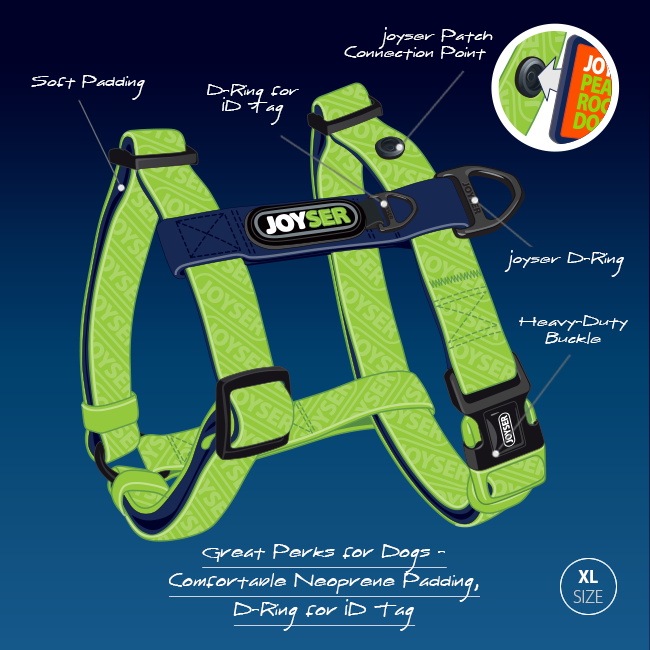 JOYSER Walk Base Step-in Harness Шлейка для собак XL зеленая