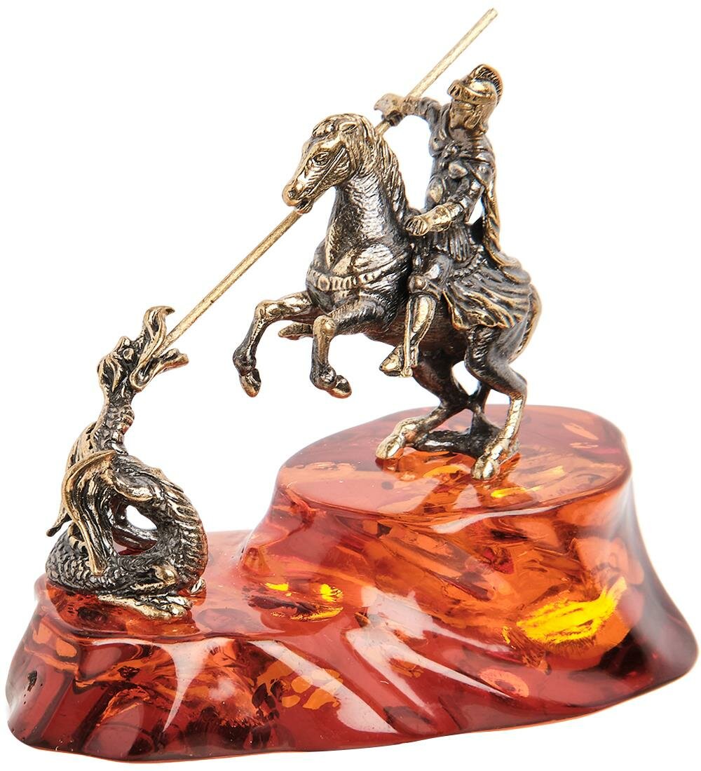 Фигурка Георгий Победоносец (янтарь)