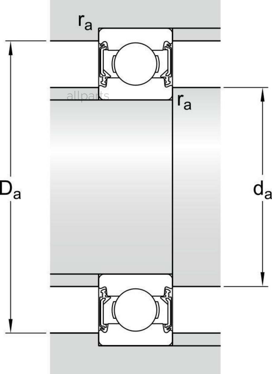 SKF 60032RSH подшипник генератора C сальникам