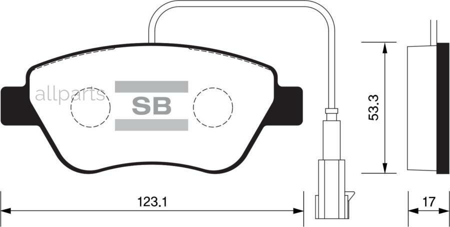 SANGSIN BRAKE SP1201 Колодки тормозные дисковые, передние
